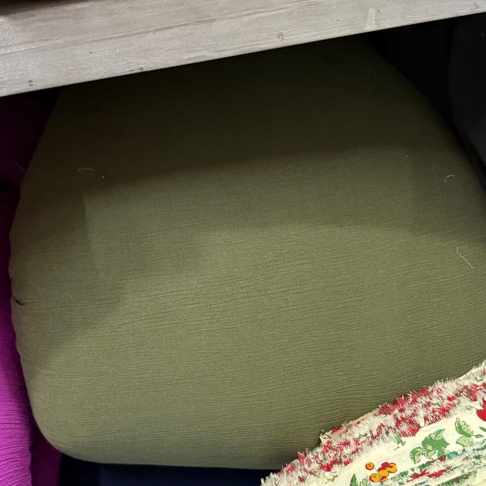 Buy Crinkled Crepe Olive Green Fabric – MAF