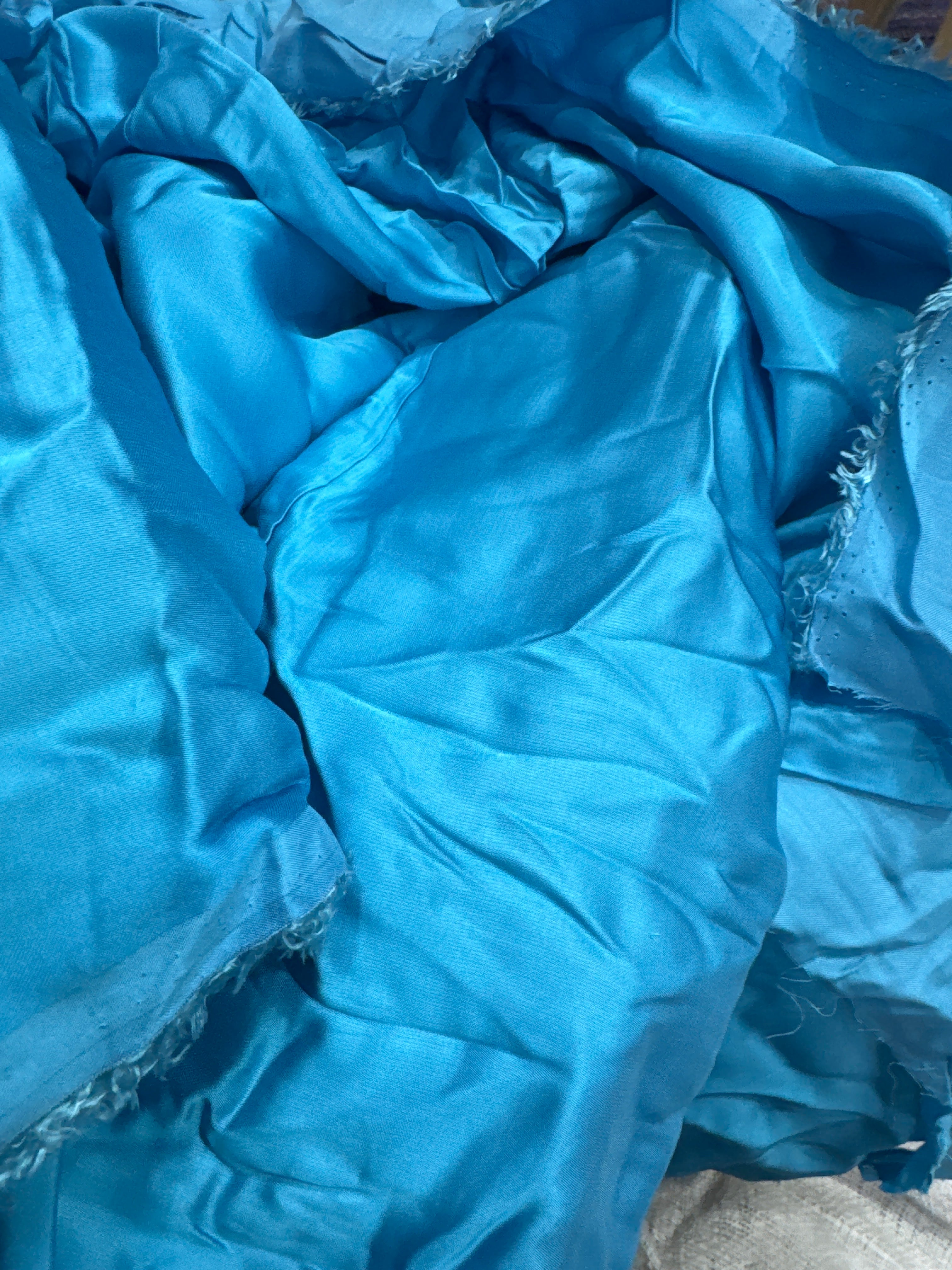 Buy Modal Satin Solid Plain Metal Blue – SURPLUS FABRICS